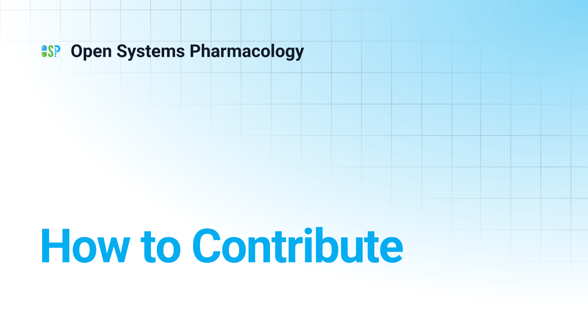 How to Contribute | Open Systems Pharmacology