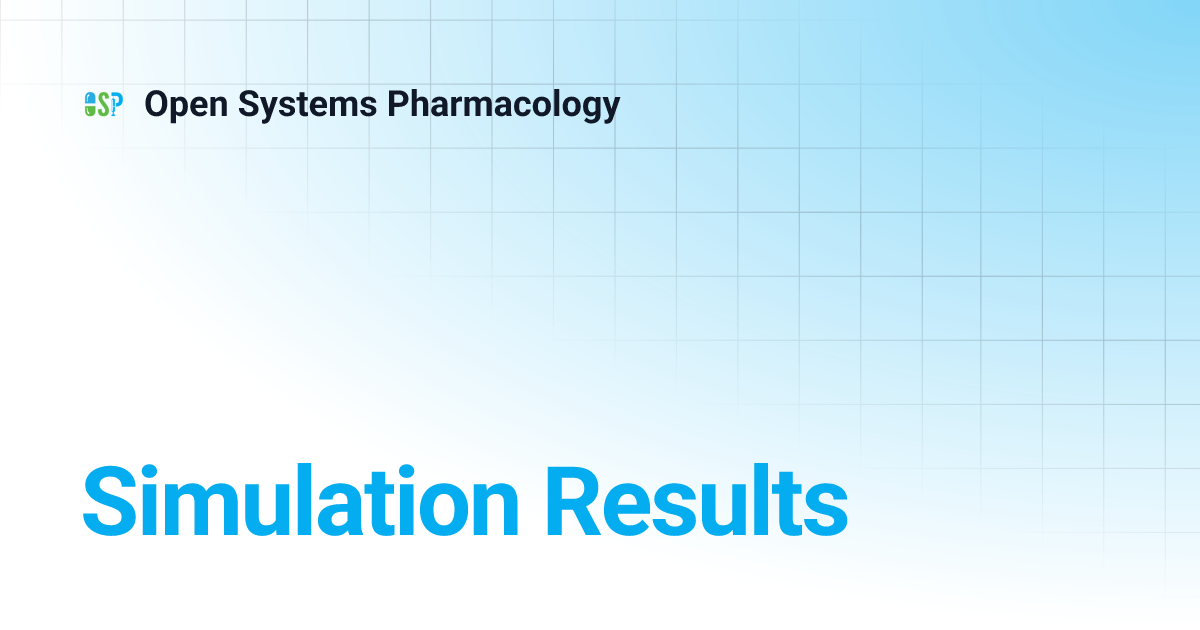 Simulation Results | Open Systems Pharmacology