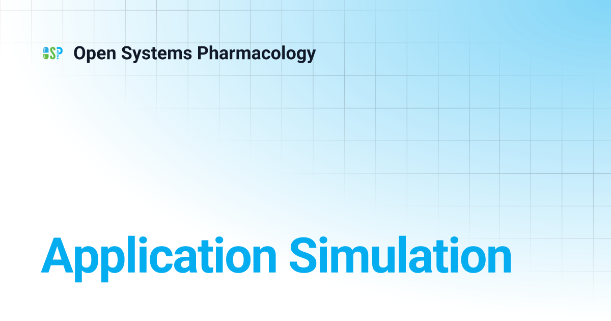 Application Simulation | Open Systems Pharmacology